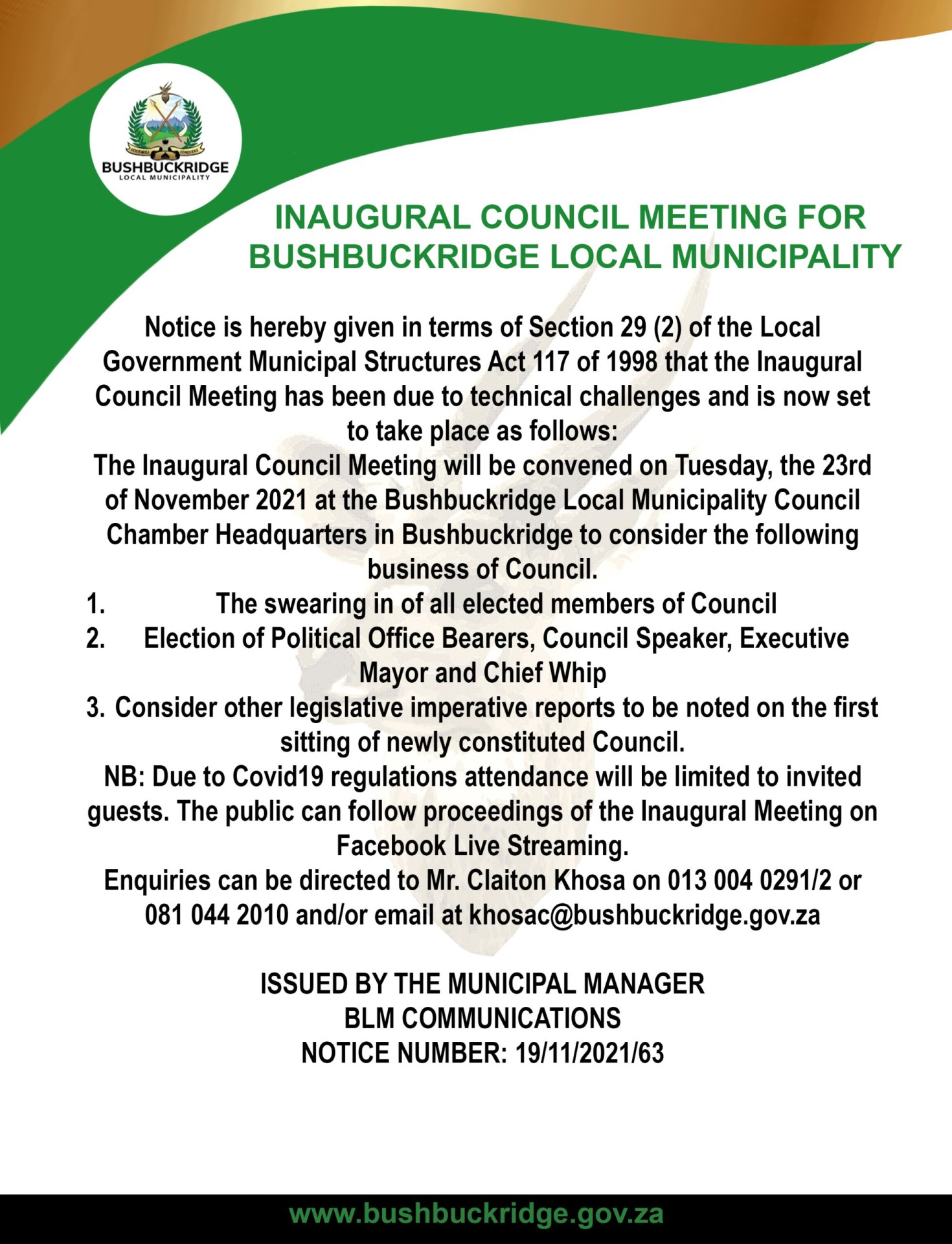 Bushbuckridge Municipality - Events